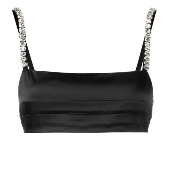 Retrofete | Tops | Worn Once Black Retrofete Crop Top | Poshmark